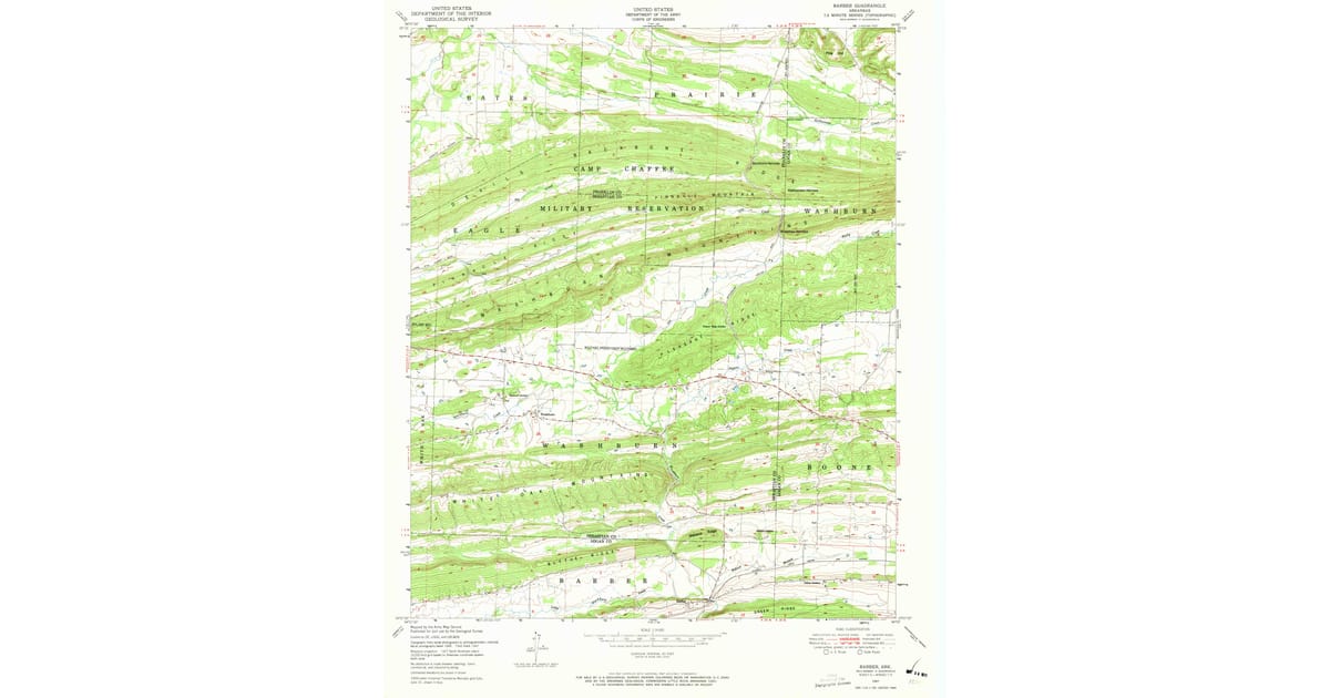 1947 Map of Barber, Sebastian County, AR — High-Res | Pastmaps