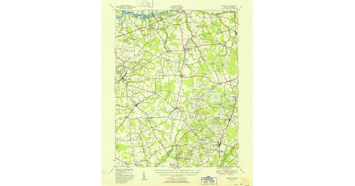 1950s Maps of Roe, MD | Pastmaps