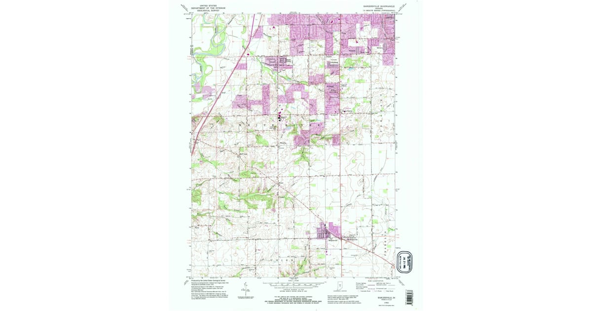 1990s Maps of Bargersville, IN | Pastmaps