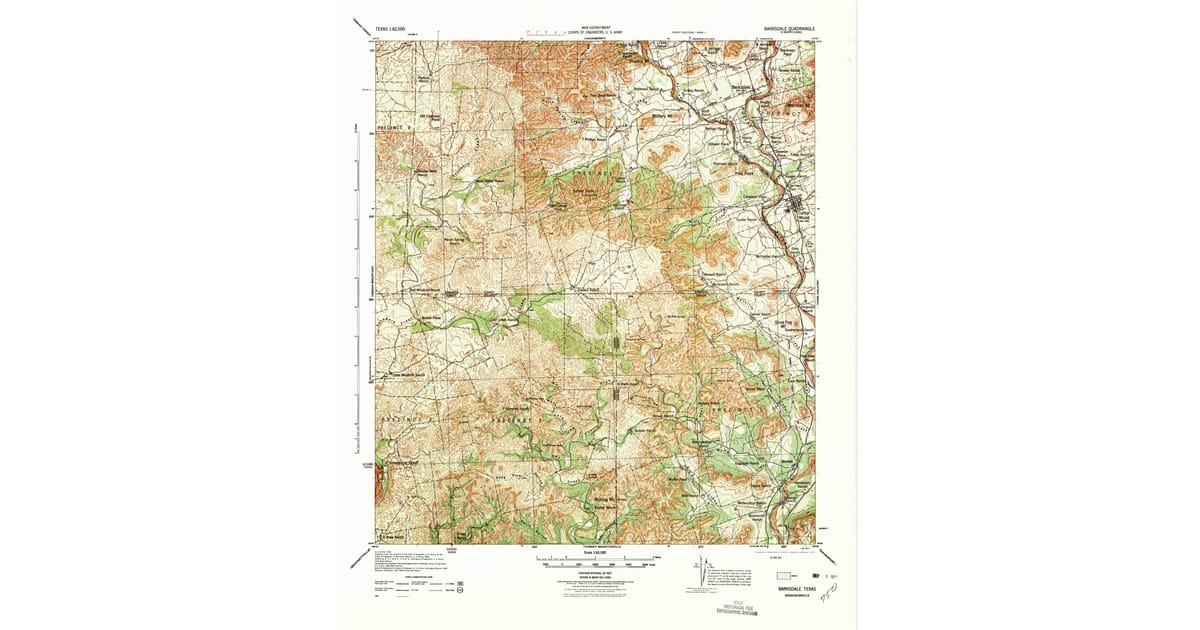 1975 Map of Barksdale, TX — High-Res | Pastmaps