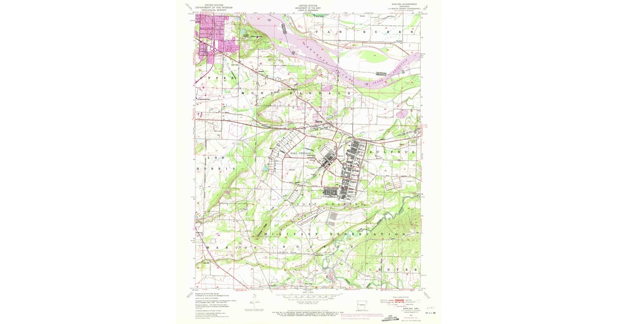1947 Map of Barling, AR — High-Res | Pastmaps