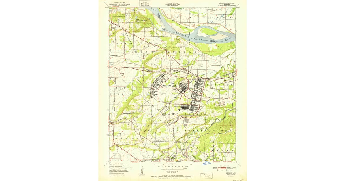 1951 Map of Barling, AR — High-Res | Pastmaps