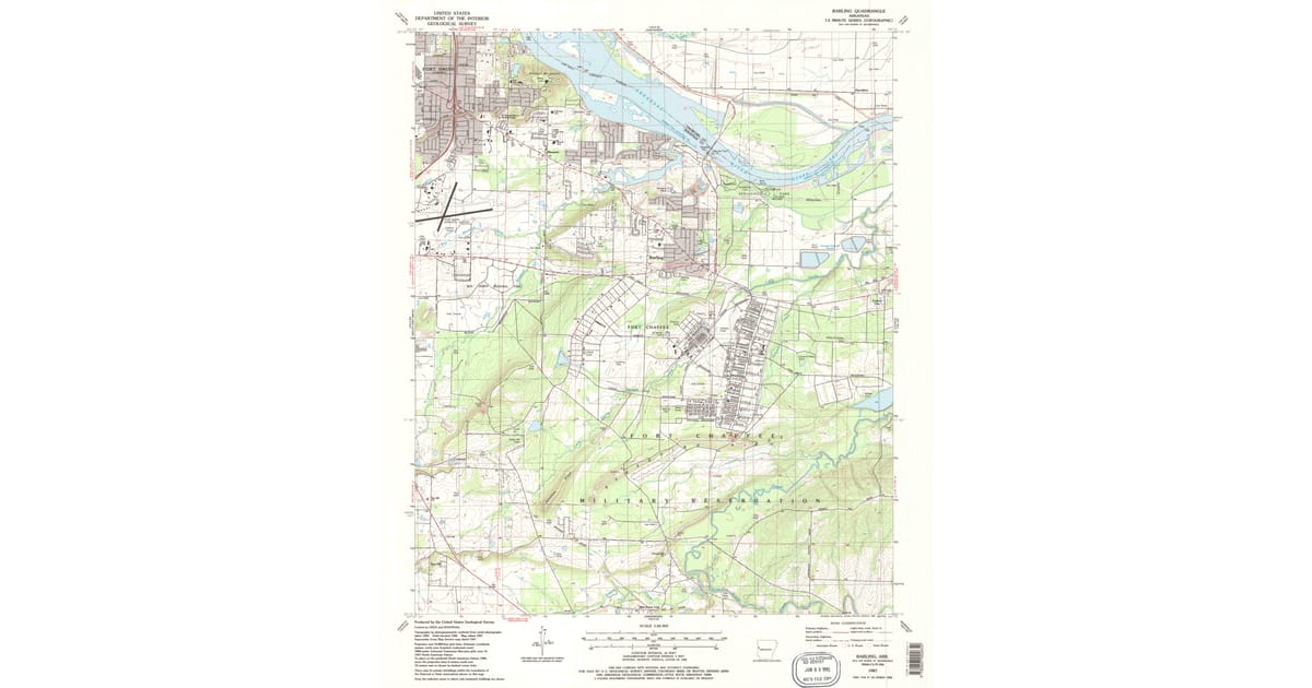 1987 Map of Barling, AR — High-Res, 1988 Print #2 | Pastmaps