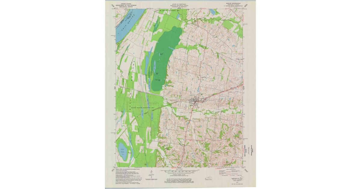 1977 Map of Barlow, KY — High-Res | Pastmaps