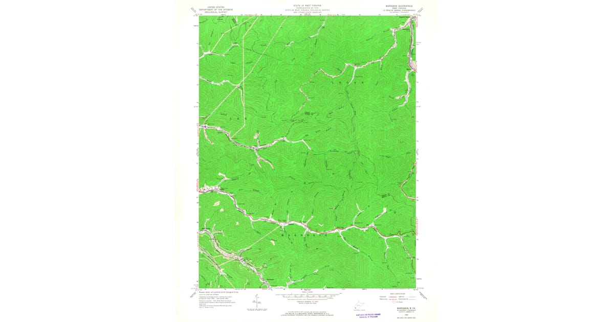 1963 Map of Barnabus, Mingo County, WV — High-Res | Pastmaps