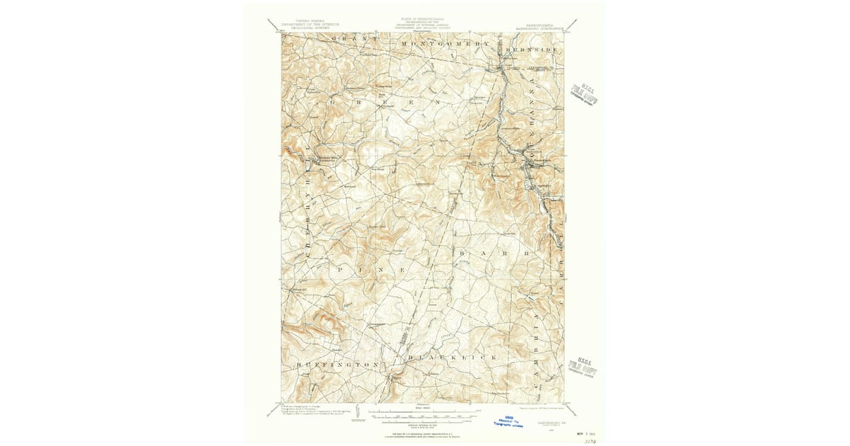 Old Maps of Montgomery Township, PA for Academic Research | Pastmaps