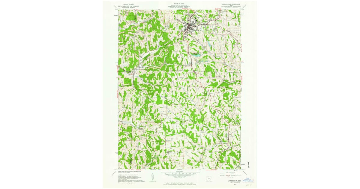 1961 Map of Barnesville, OH — High-Res | Pastmaps