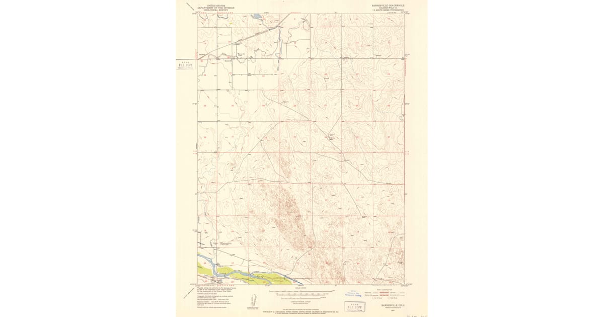 1950 Map of Barnesville, Weld County, CO — High-Res | Pastmaps