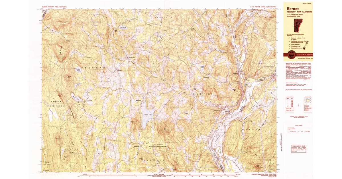 1980s Maps of Lyman, NH | Pastmaps