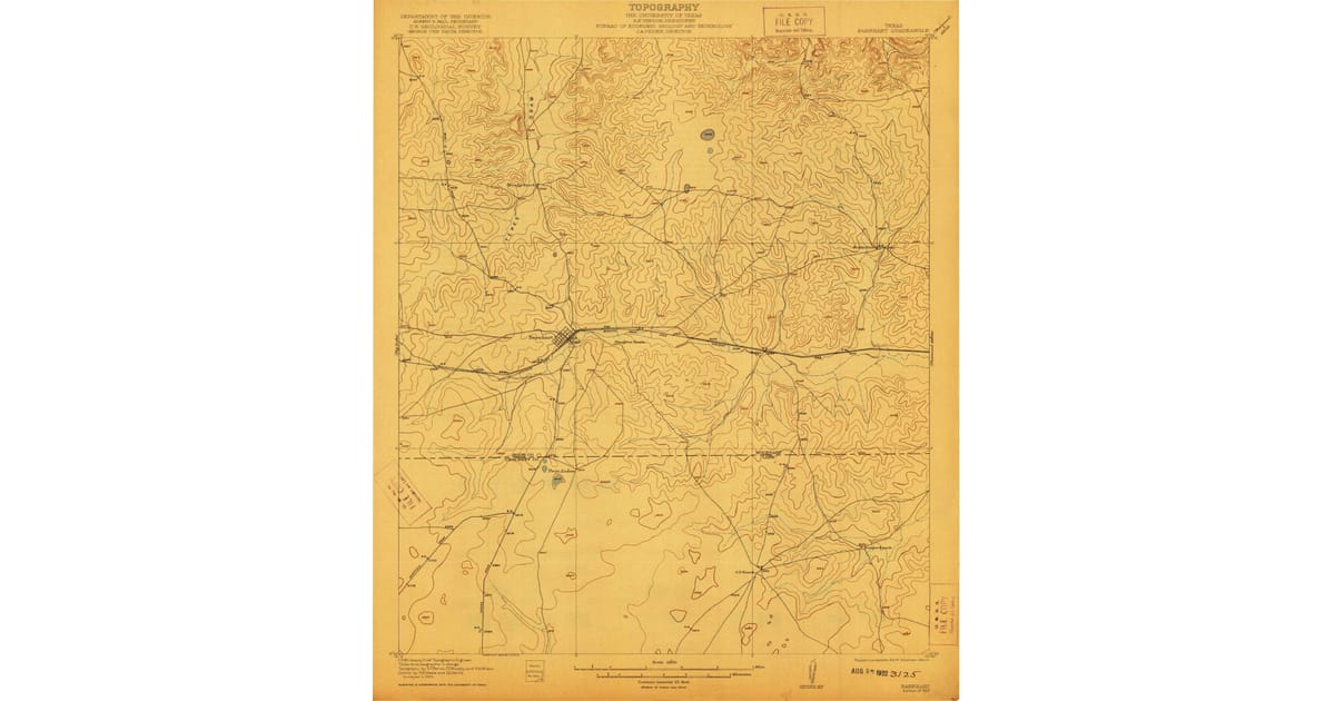 1922 Map of Barnhart, Irion County, TX — High-Res | Pastmaps