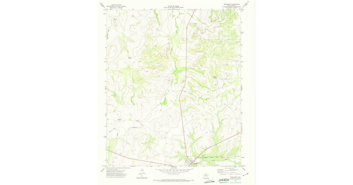 1971 Map of Barnhart, Irion County, TX — High-Res | Pastmaps