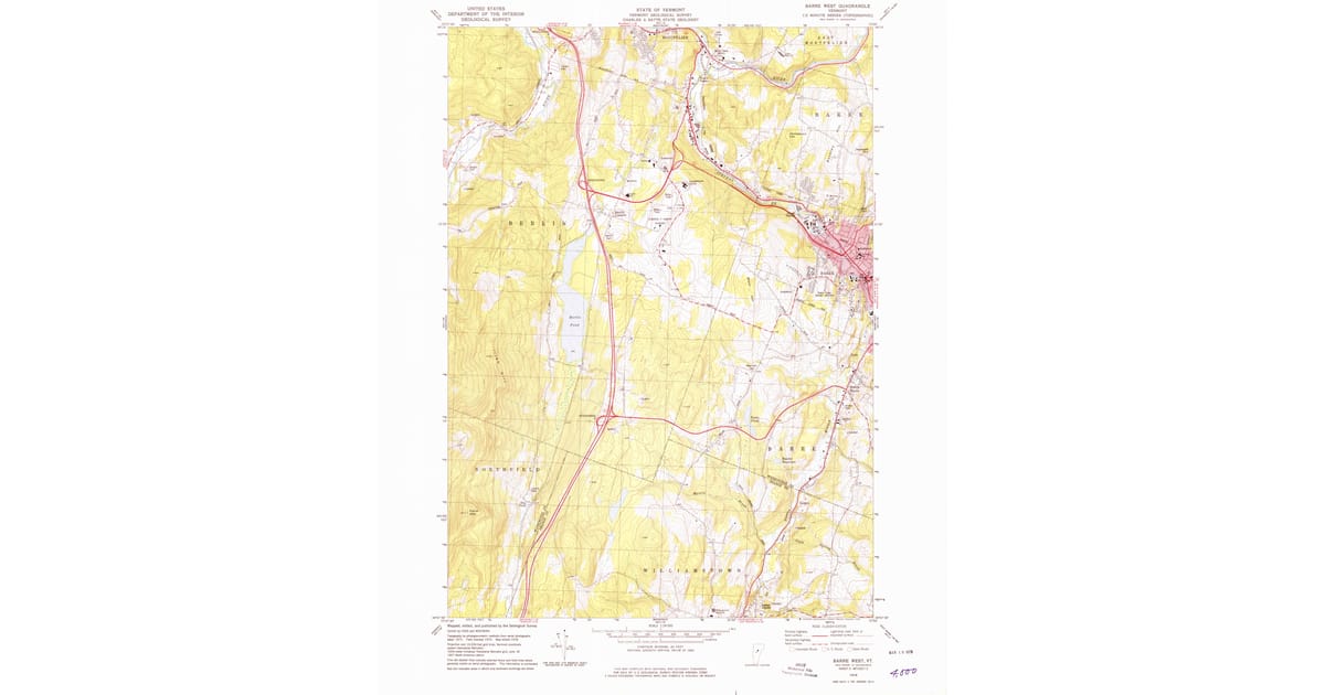1978 Map of Barre West, Washington County, VT — High-Res | Pastmaps