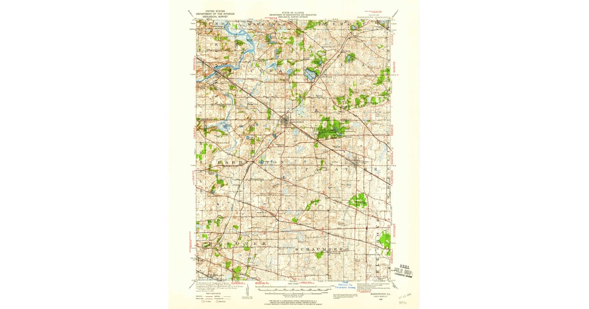 1935 Map of Barrington, IL — High-Res | Pastmaps