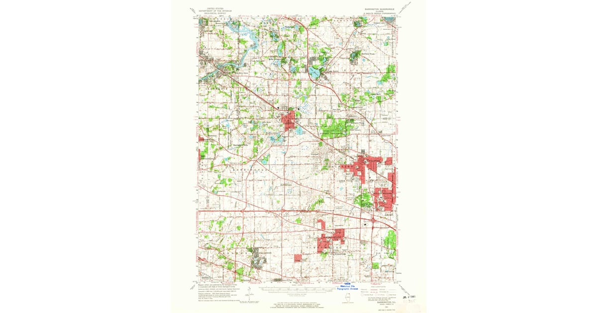 1961 Map of Barrington, IL — High-Res | Pastmaps