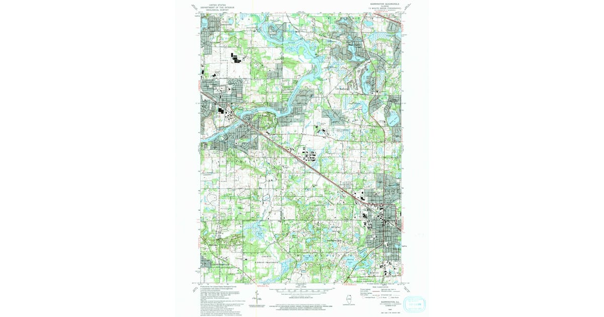 1993 Map of Barrington, IL — High-Res | Pastmaps