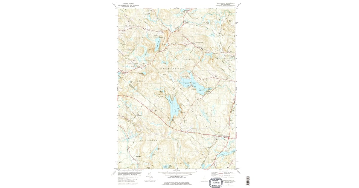 1981 Map of Barrington, Strafford County, NH — High-Res | Pastmaps