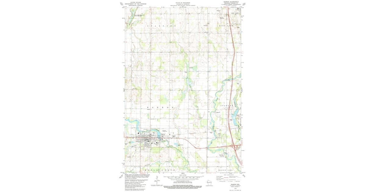 1978 Map of Barron, WI — High-Res | Pastmaps