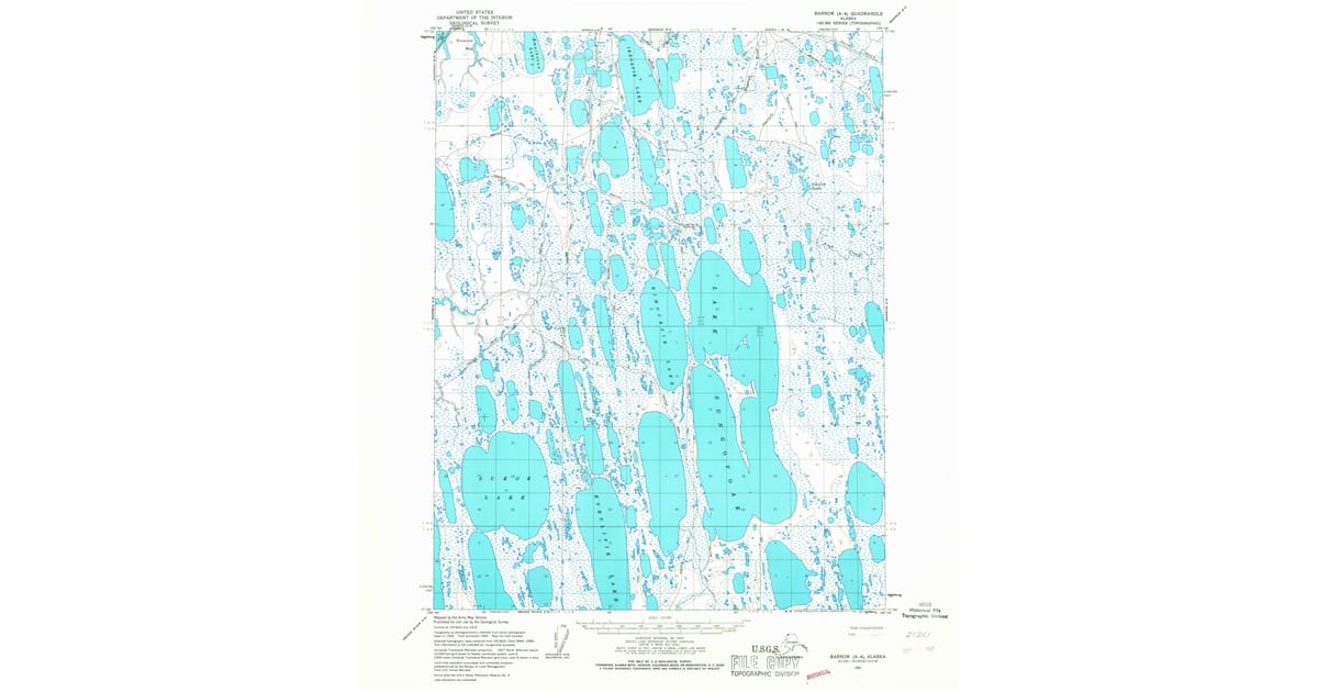 1955 Map of Barrow A-4, North Slope Borough, AK — High-Res | Pastmaps