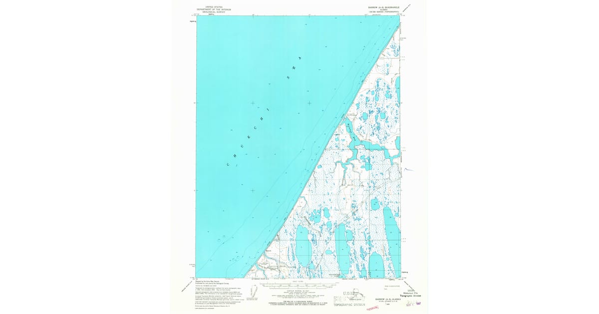 1955 Map of Barrow A-5, North Slope Borough, AK — High-Res | Pastmaps