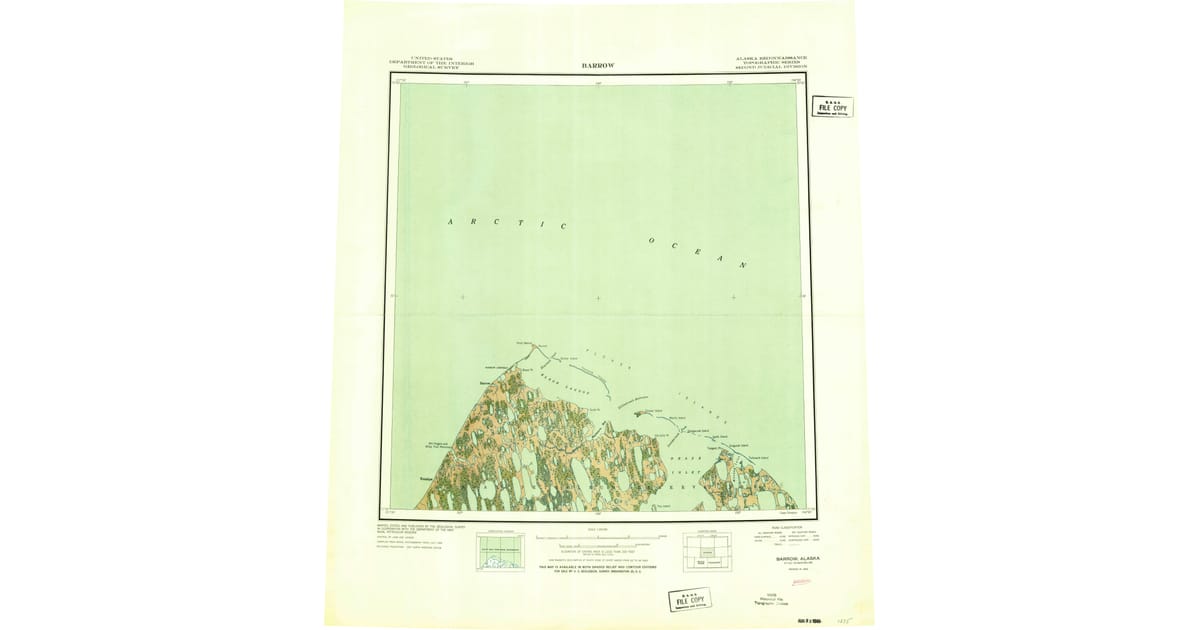 1949 Map of Barrow, North Slope Borough, AK — High-Res | Pastmaps