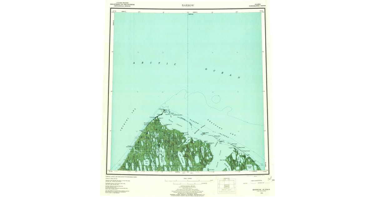 1955 Map of Barrow, North Slope Borough, AK — High-Res | Pastmaps