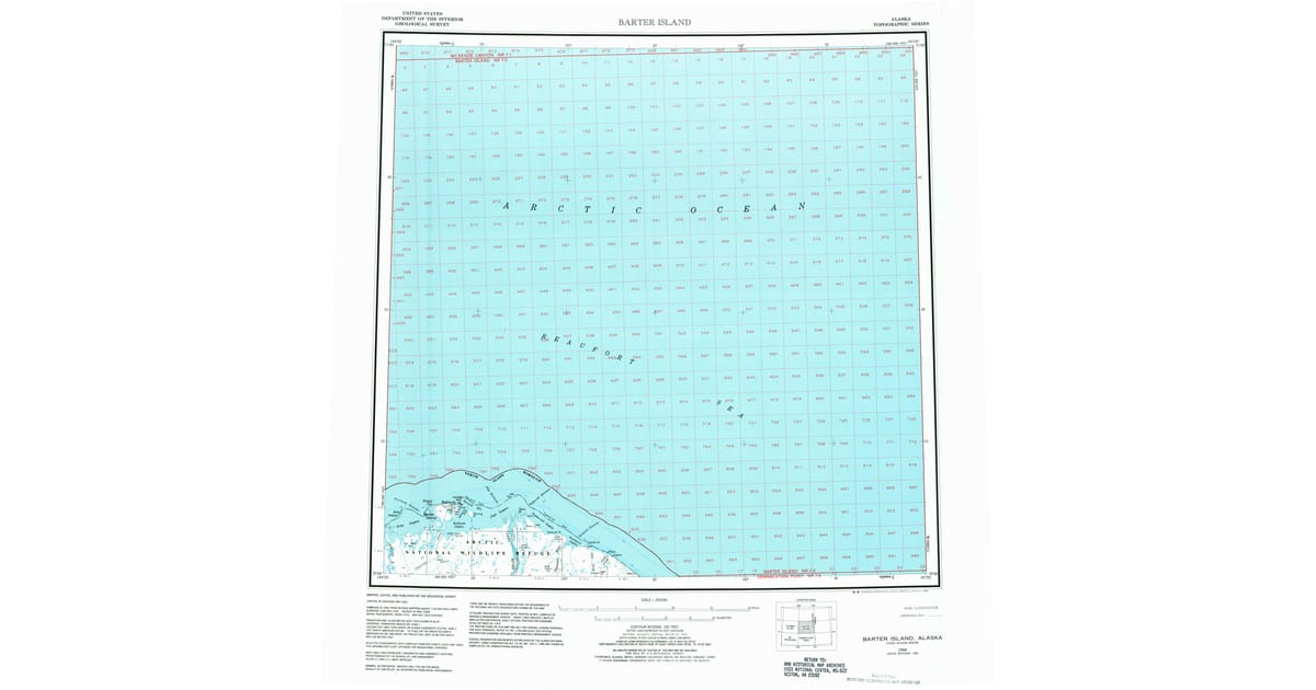 1959 Map of Barter Island, North Slope Borough, AK — High-Res, 1983 ...