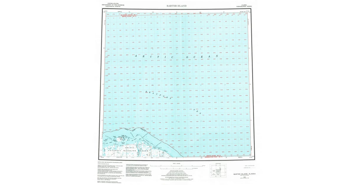 1959 Map of Barter Island, North Slope Borough, AK — High-Res | Pastmaps