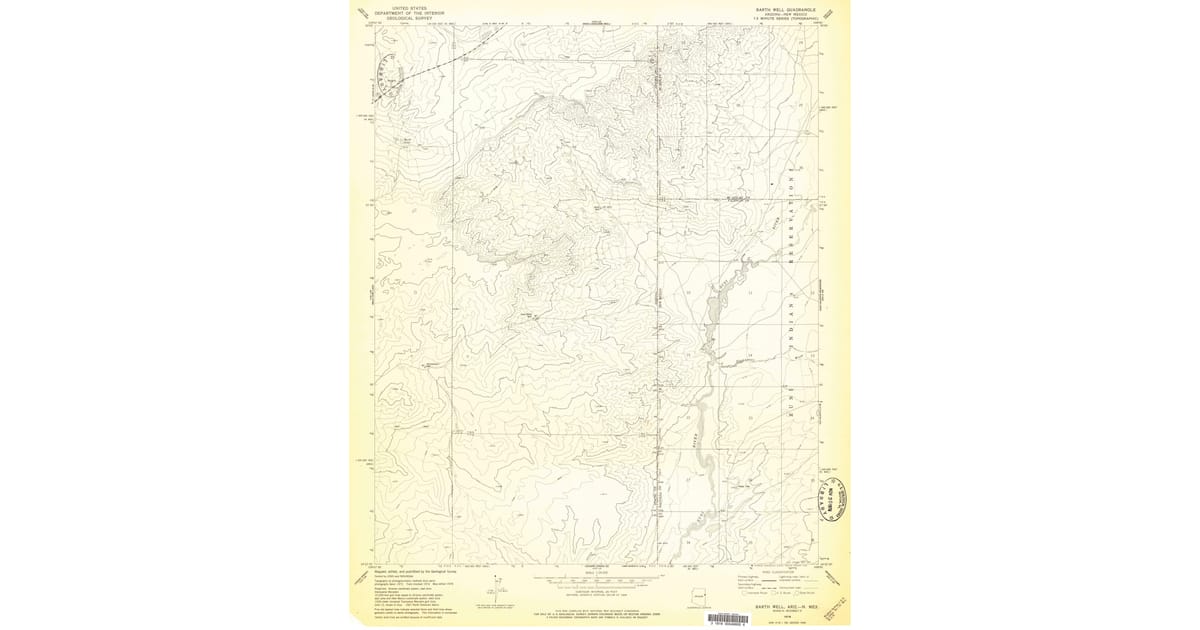 1978 Map of Barth Well, Apache County, AZ — High-Res | Pastmaps