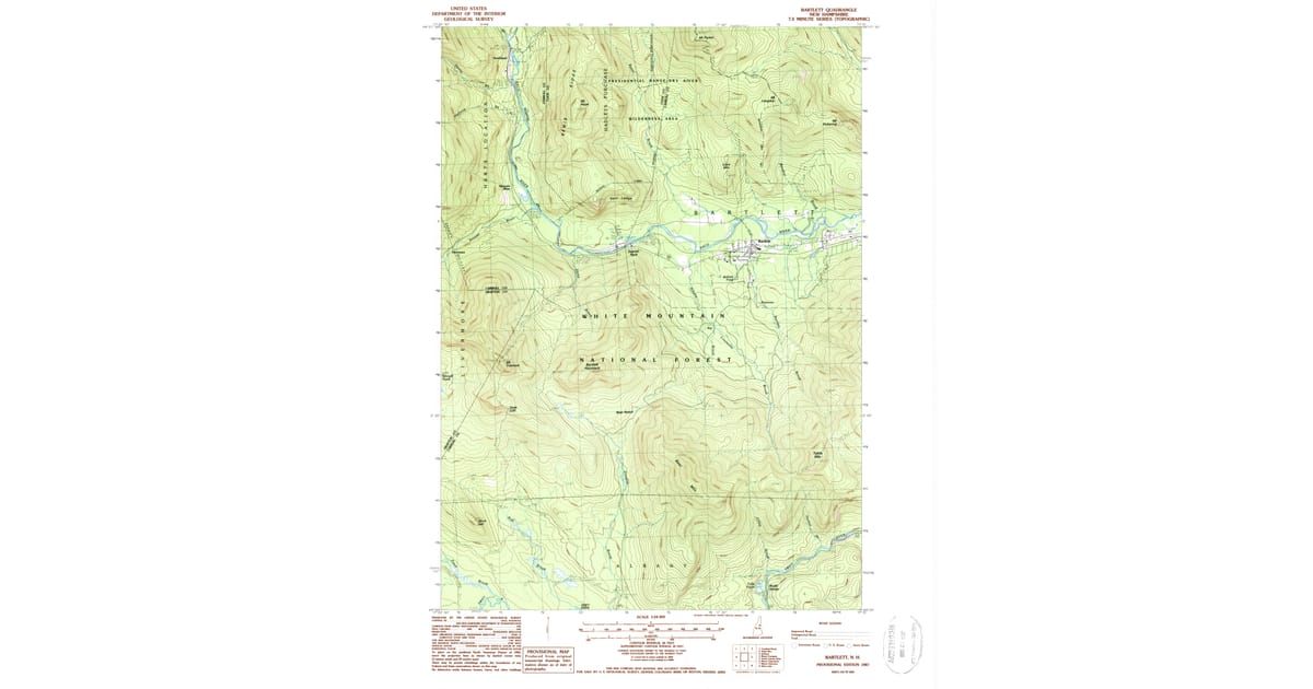 1987 Map of Bartlett, Carroll County, NH — High-Res | Pastmaps