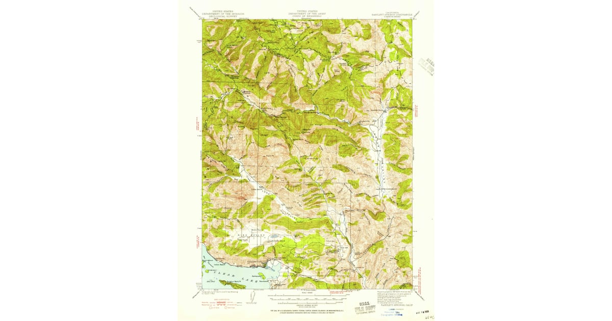 1940s Maps of Lake County, CA | Pastmaps