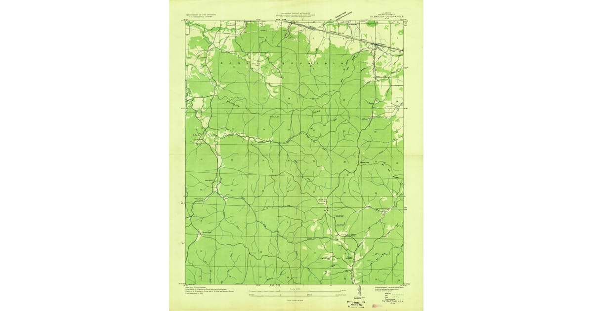 1936 Map of Barton, Colbert County, AL — High-Res | Pastmaps