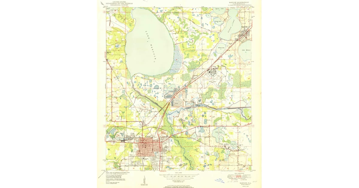 1950s Maps of Eagle Lake, FL | Pastmaps
