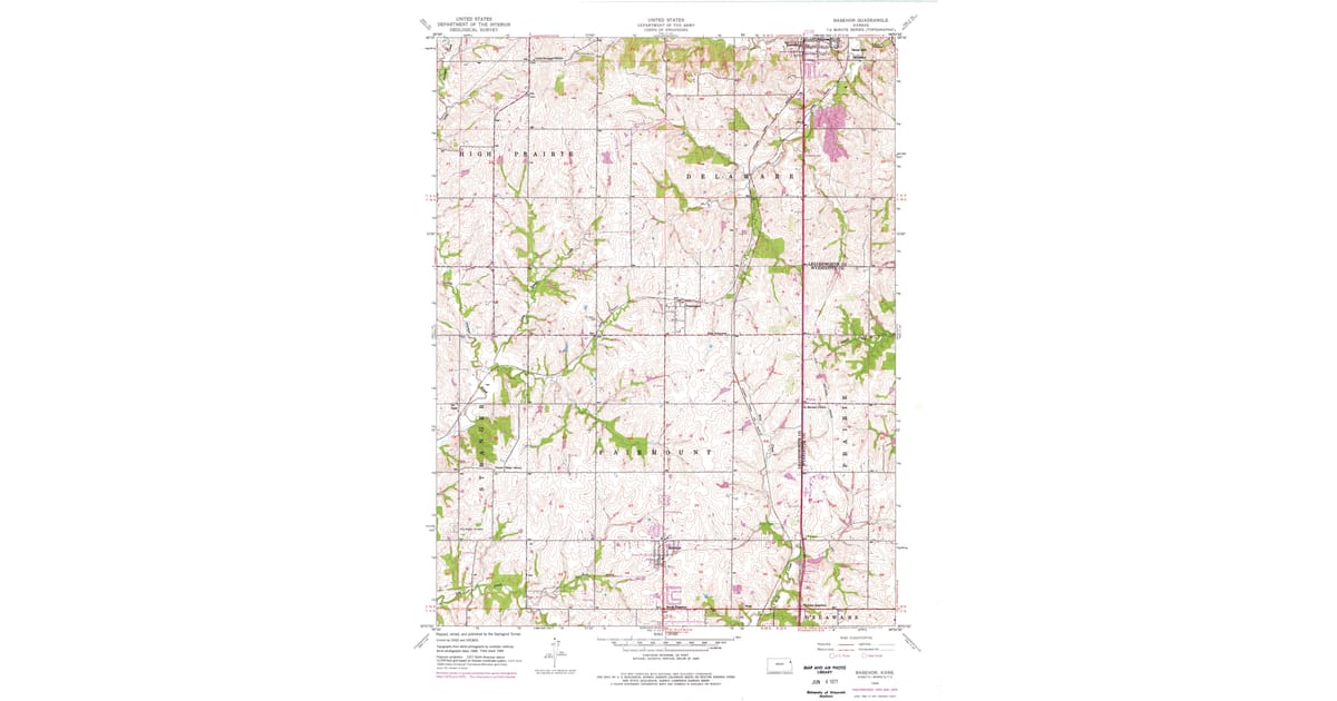 1949 Map of Basehor, KS — High-Res | Pastmaps