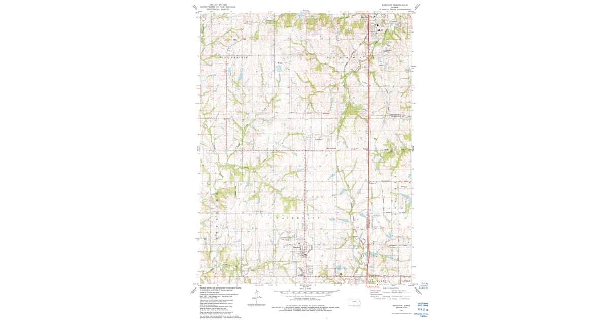 1984 Map of Basehor, KS — High-Res | Pastmaps