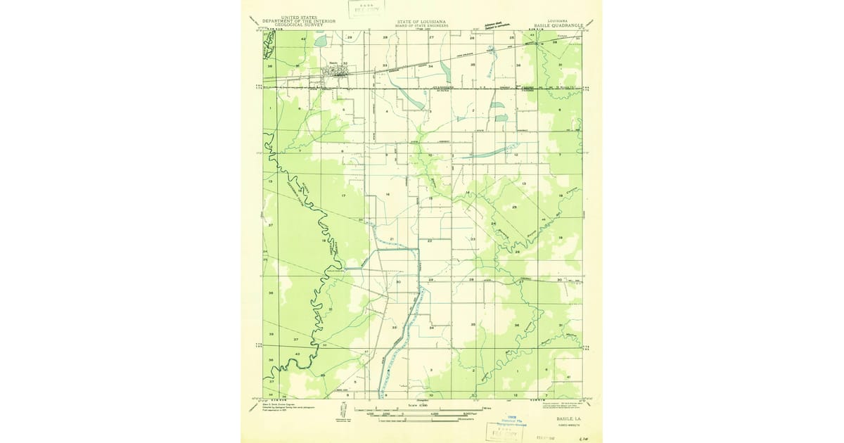 1947 Map of Basile, LA — High-Res | Pastmaps