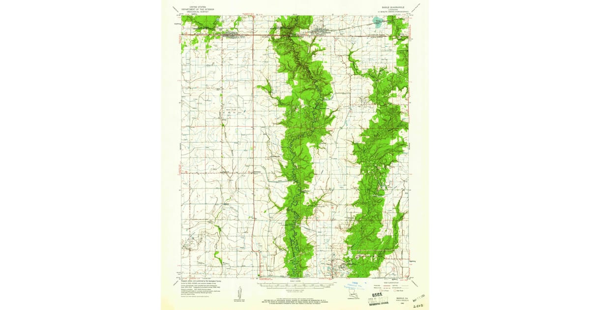1960s Maps of Basile, LA | Pastmaps