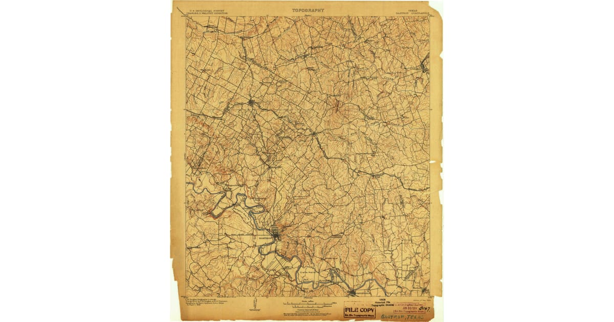 1904 Map of Bastrop, TX — High-Res | Pastmaps