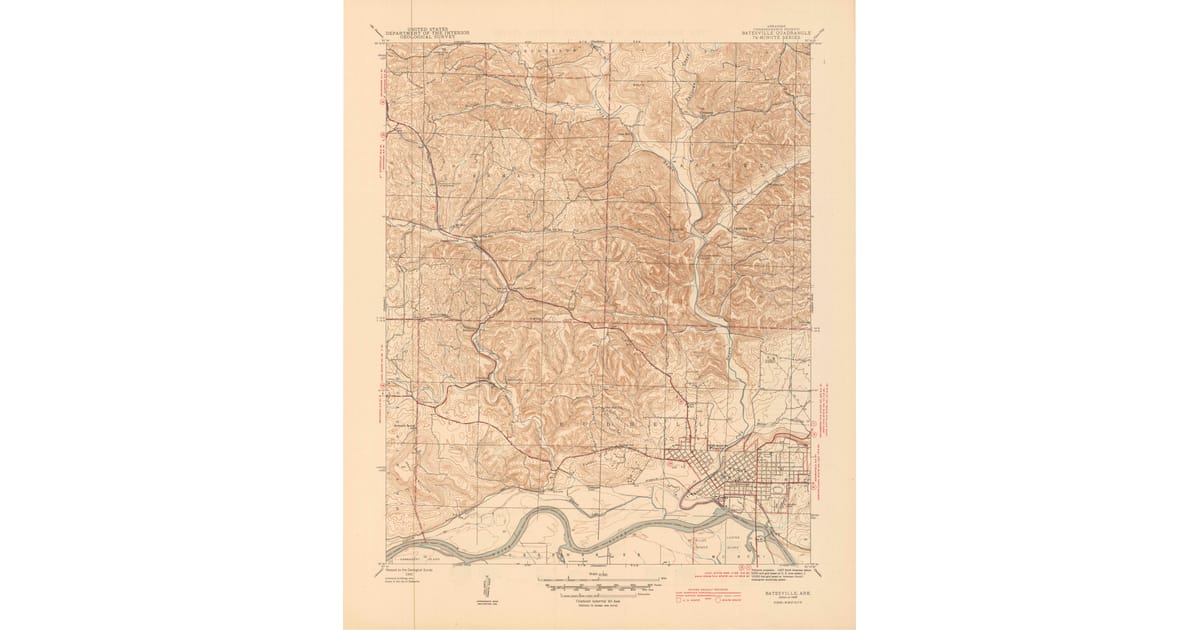 1942 Map of Batesville, AR — High-Res | Pastmaps