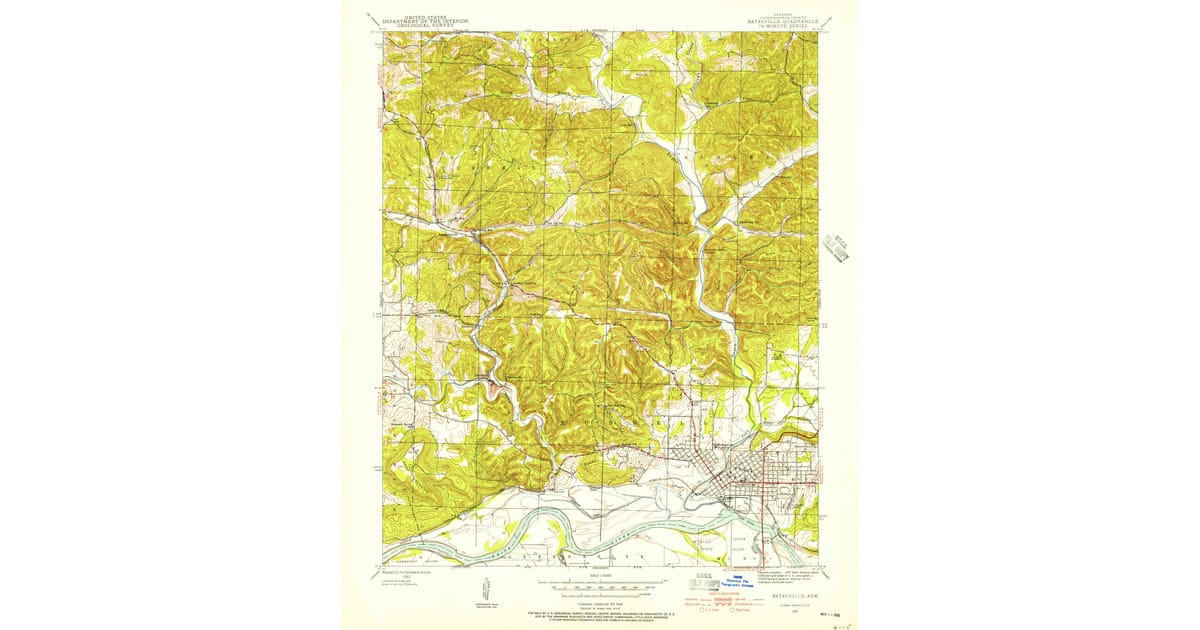 1943 Map of Batesville, AR — High-Res | Pastmaps