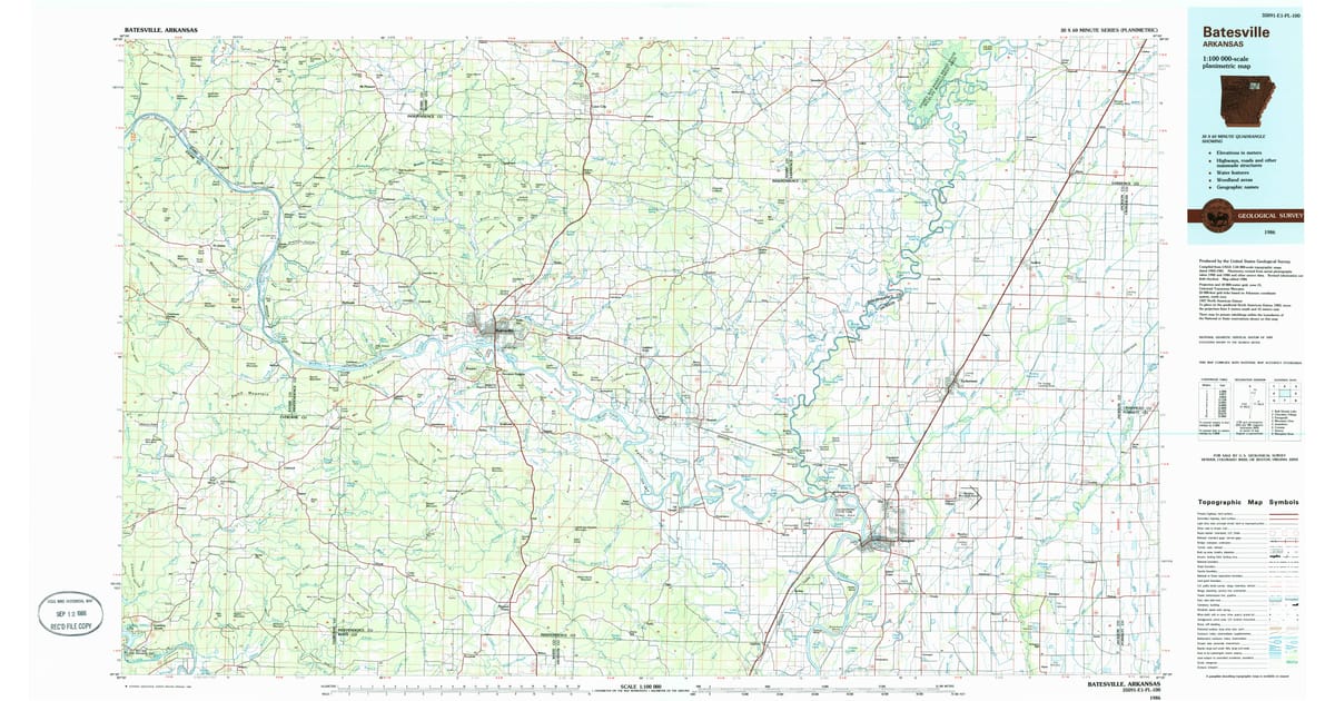 1980s Maps of Batesville, AR | Pastmaps