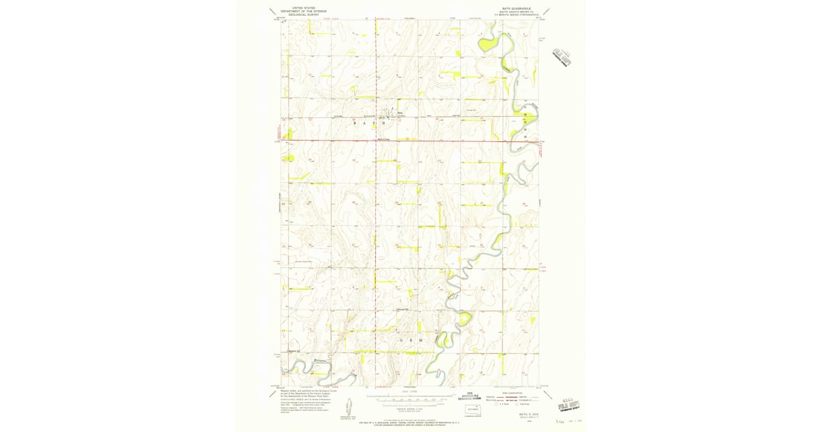 1954 Map of Bath, SD — High-Res | Pastmaps