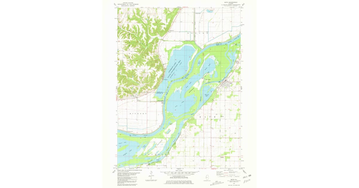 1981 Map of Bath, IL — High-Res | Pastmaps