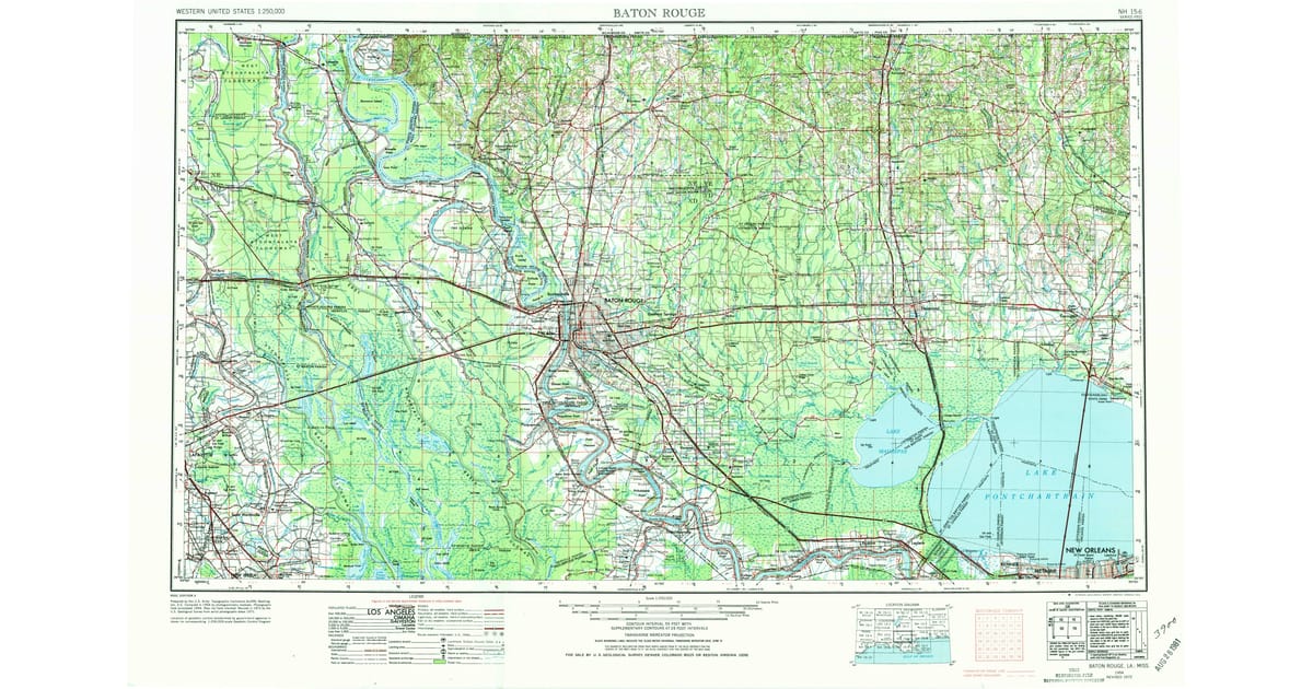 1950s Maps of Neal Landing, LA | Pastmaps