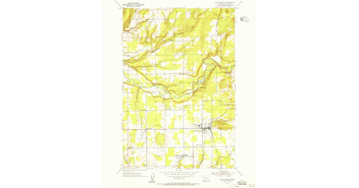 1954 Map of Battle Ground, WA — High-Res | Pastmaps