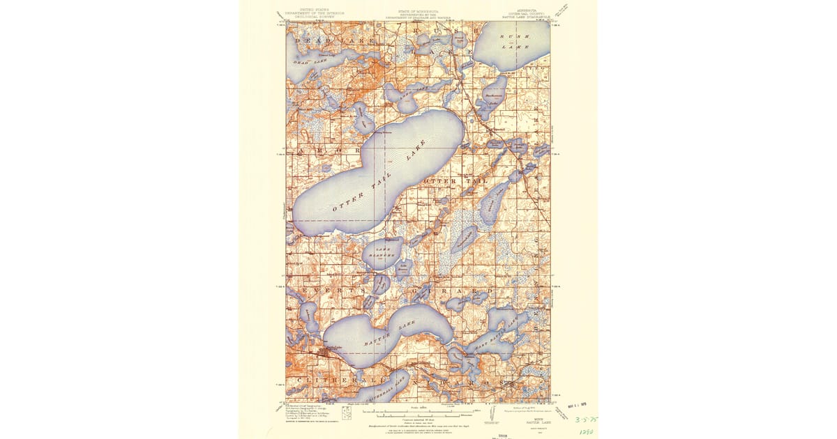 Old Maps of Clitherall Township, MN | Pastmaps