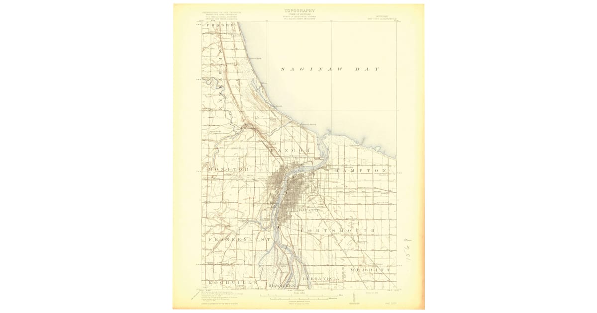 1919 Map of Bay City, MI — High-Res | Pastmaps