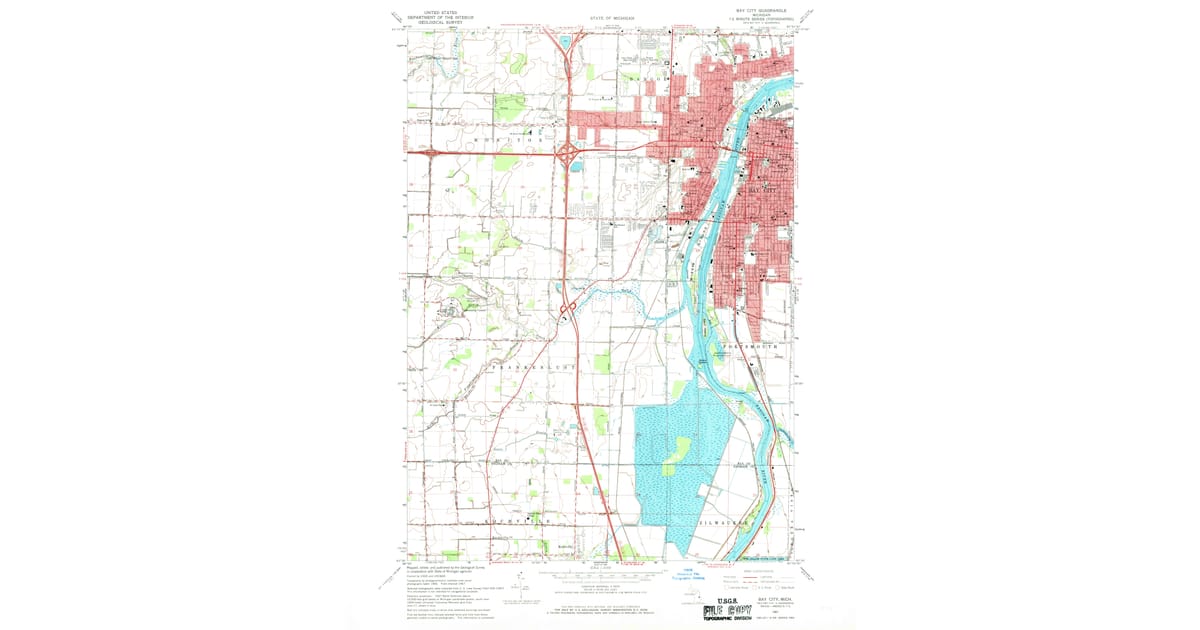 1967 Map of Bay City, MI — High-Res | Pastmaps
