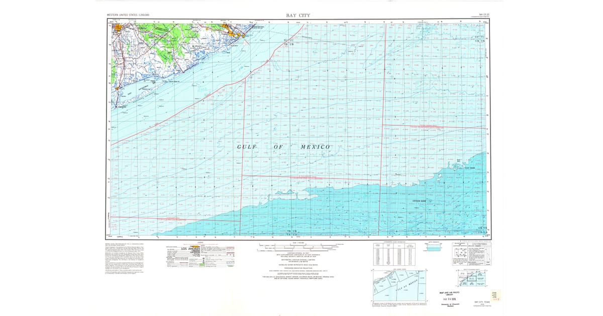 1974 Map of Bay City, TX — High-Res | Pastmaps