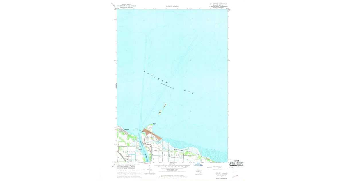 1967 Map of Bay City NE, Bay County, MI — High-Res | Pastmaps