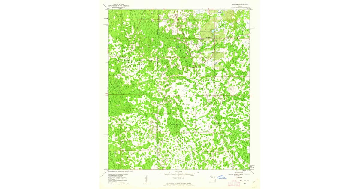 1960 Map of Bay Lake, Lake County, FL — High-Res | Pastmaps